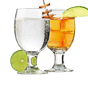 Bekith 12 Pack Goblet Party Glasses, 13-Ounce Classic Beverage Glass Juice Glasses, Clear