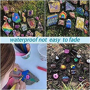 35 Premium Acrylic Paint Marker Pens, Double Pack of Both Extra Fine and Medium Tip, for Rock Painting, Mug, Ceramic, Glass, Wood, Fabric Painting, Canvas,Metal,Water Based Quick Dry Non Toxic No Odor