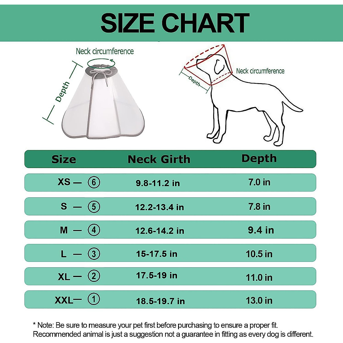 Supet Dog Cone Collar for Large Dogs, E Collar Cone for Dogs After Surgery, Adjustable Dog Head Cone to Stop Licking, Comfortable Pet Recovery Collar, Elizabethan Collar, Dog Surgery Cone (XL)