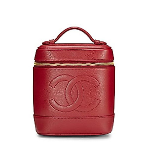 CHANEL, Pre-Loved Red Caviar Timeless Vanity, Red