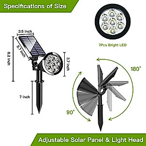 MEIHONG Solar Spot Lights Outdoor Landscape Lights Solar Powered Waterproof Solar LED Landscape Lighting, Solar Tree Lights Solar Spot Lights Garden Decorations (4 Pack)