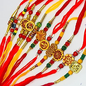 Rakhi for Little Bro, Raksha Bandhan Gifts, Rakhi Thread for Bhaiya, Bhabhi, Sister, Multiple Design with Vary Color - Set of 12