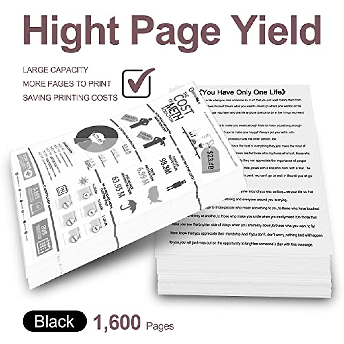 HIYOTA Twin Pack TN-730 Black Toner Cartridge Replacement for Brother TN730 TN 730 Black Toner Cartridge to use with MFC-L2710DW HL-L2350DW HL-L2370DW/DWXL MFC-L2750DWXL DCP-L2550DW Printer