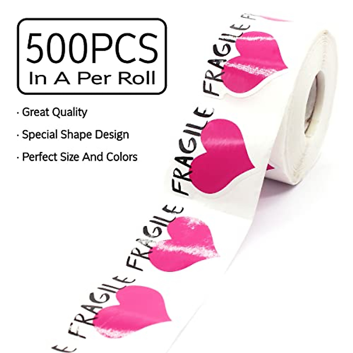 Fragile Stickers,Mail Stickers,Thank You Stickers,Handmade Stickers,Small Shop Stickers,Envelopes Stickers for Small Business, Online Retailers,Handmade Goods,500 Labels Per Roll