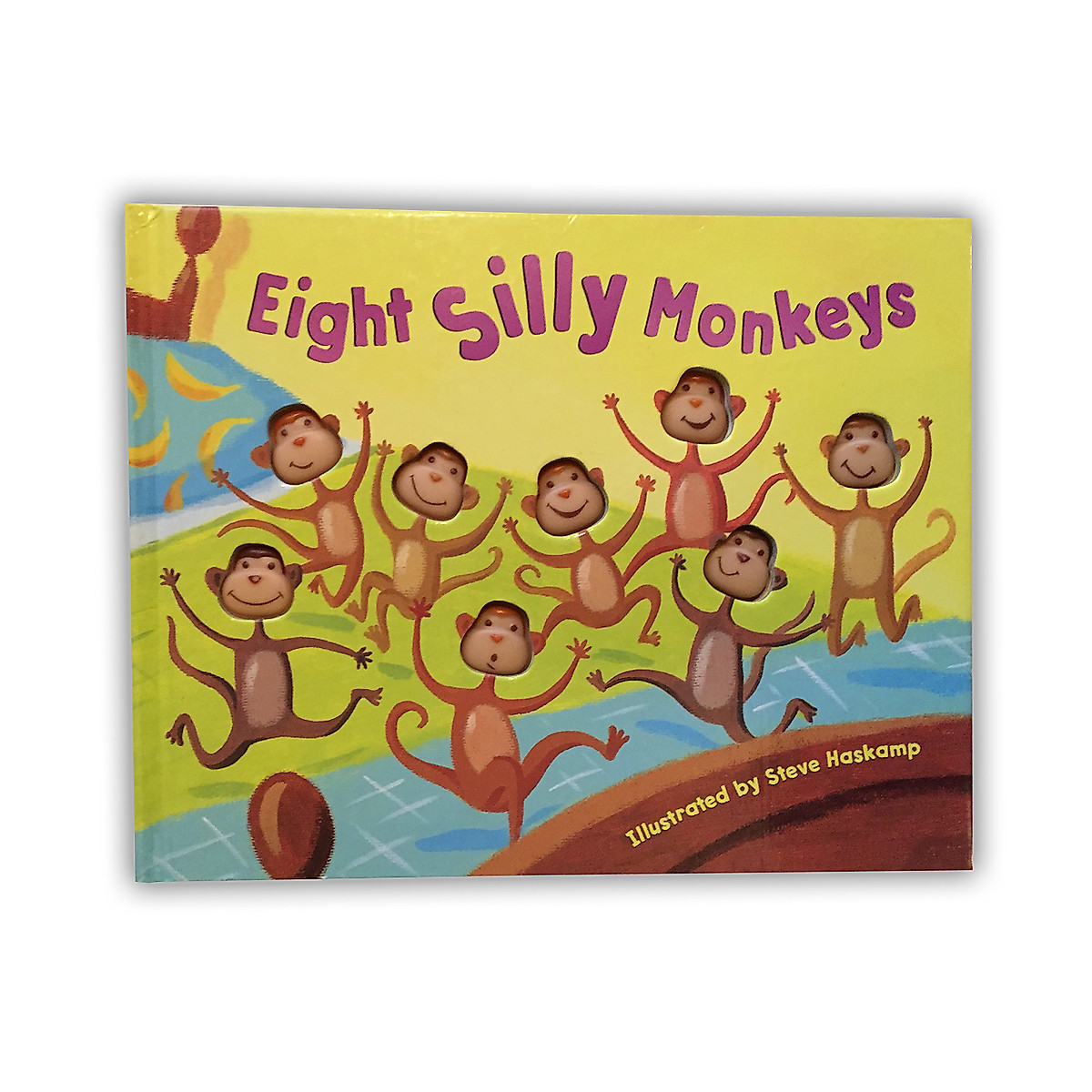 Piggy Toes Press Eight Silly Monkeys 9 Spread Board Book Storybook 13374, Bendon