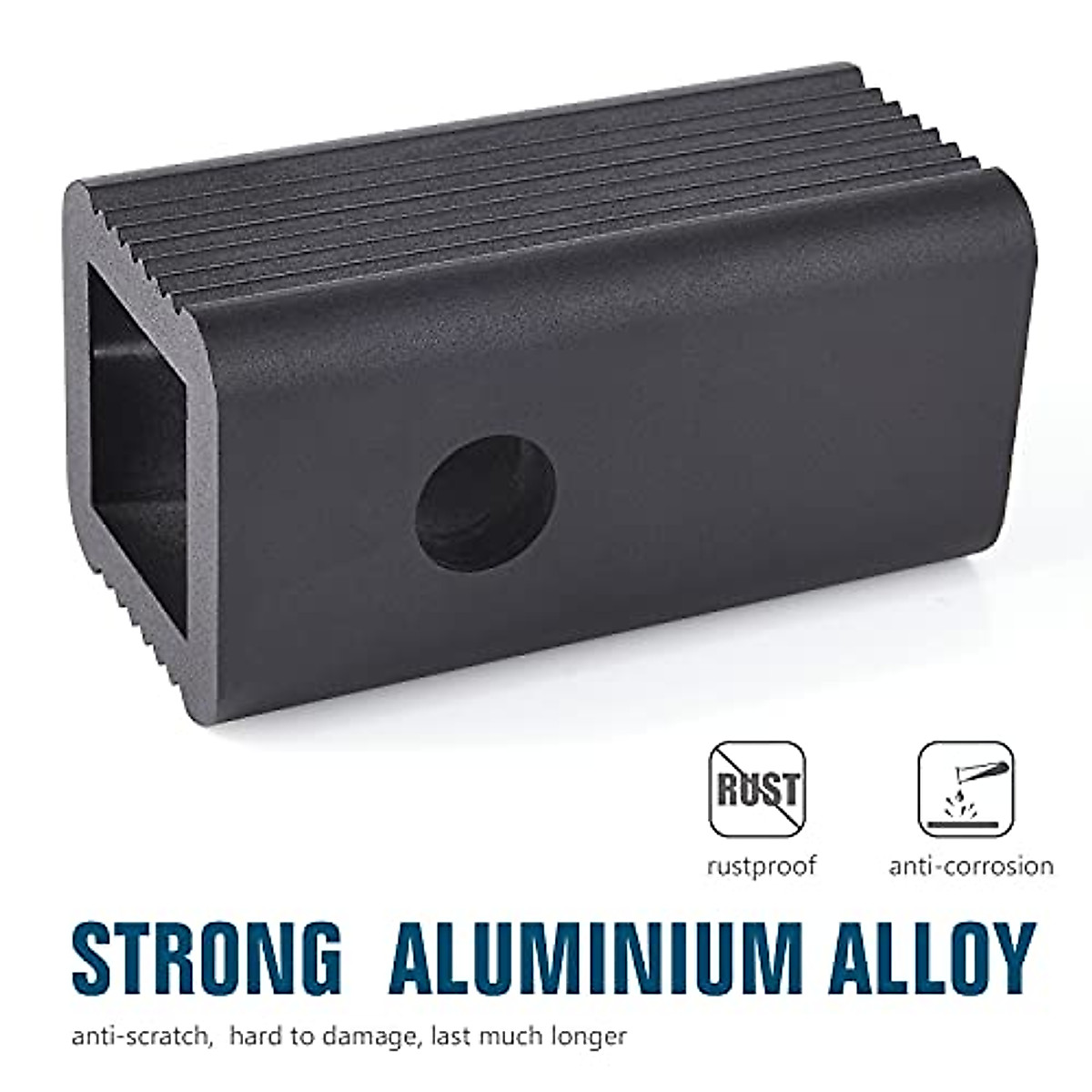 EliteTool 2" Class III/IV to 1-1/4" Class I/II Receiver Hitch Adapter Set with Hitch Pin and Clip - Heavy Duty Aluminium Alloy 2" to 1.25'' Reducer Sleeve Converter