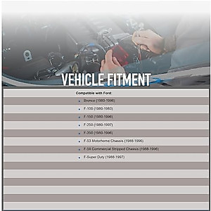 OEG Parts New Front Right Window Regulator and Motor Compatible with Ford F59 F53 1988-1996, F-350 F-150 Bronco 1980-96, F Super Duty 1988-97, F-100 1980-83 741754 8232R F43Z54233V94 F6TZ1523208AA