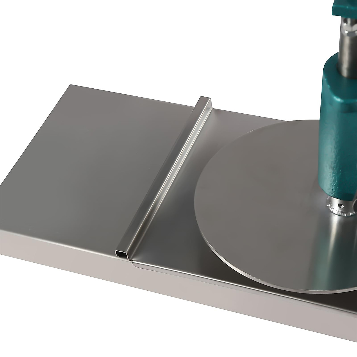 Pizza Dough Press Machine, Commercial Pizza Pastry Press Machine w/Dual Plates, Stainless-Steel Pizza Press w/ 0.2" Thick Disc, Kitchen Dough Pastry Manual Press Machine w/Cast Iron Base (9.5Inch)