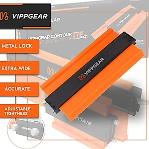 Contour Gauge with Lock(10 Inch Lock)-Adjustable tightening Screw-Contour Gauge Duplicator for Irregular Welding or Woodworking-Super Gauge Shape and Outline Tool-Contour gauge Profile Tool