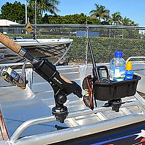 RAILBLAZA Kayak RailMount for 19-25mm (.75-1in) Round or Square Rails with Self-Adhesive Grip Tape for Easy Installation, (Black)