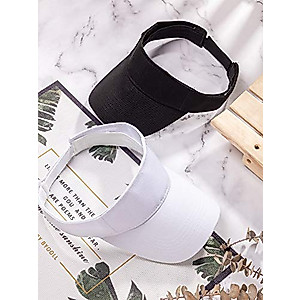 10 Pieces Sports Sun Visor Hats Adjustable Visor Cap Athletic Visor Hat for Men Women Multicoloured