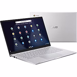 ASUS - 14" Chromebook - Intel Core M3-8100Y - 8GB Memory - 64GB eMMC - Backlit Keyboard - WiFi 6 - Silver