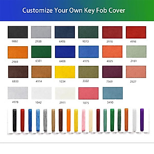 Noreyvis Alcantara Leather Key Fob Cover Protective Shell Case with Keychain Compatible for Bentley Continental GT GTC Mulsanne 2004-2016(Orange)