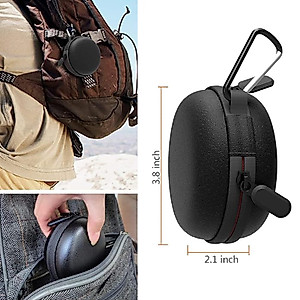 HALLEAST Travel Case for Apple Watch Charger, Portable Carrying EVA Charging Dock Holder for 42mm 44mm 45mm 46mm iWatch Series 10/9/8/SE2/7/SE/6/5/4/3/2/1, with Night Stand Mode, Black