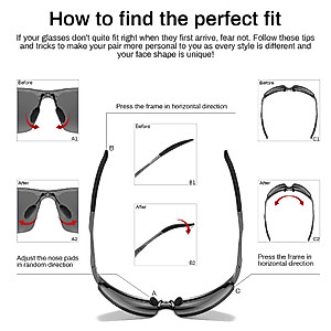 DUCO Mens Sports Polarized Sunglasses UV Protection Sunglasses for Men 8177s