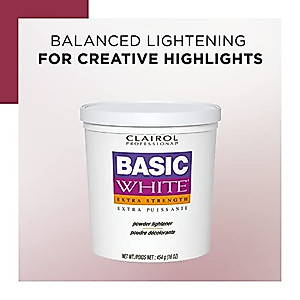 Clairol Professional Basic White Lightener for Hair Highlights, 16 oz.