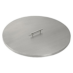 American Fireglass CV-RSP-25 Stainless Steel Cover For 25 Inch Diameter Drop-In Fire Pit Pan