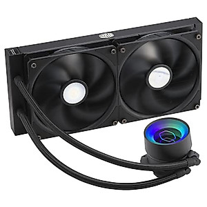 Cooler Master MasterLiquid ML280 Mirror Close-Loop AIO CPU Liquid Cooler, ARGB Mirror Pump, Dual Chamber Pump, SickleFlow 140 PWM Fans, AMD Ryzen AM5/AM4, Intel LGA1700*/1200 (MLX-D28M-A14PK-R1)