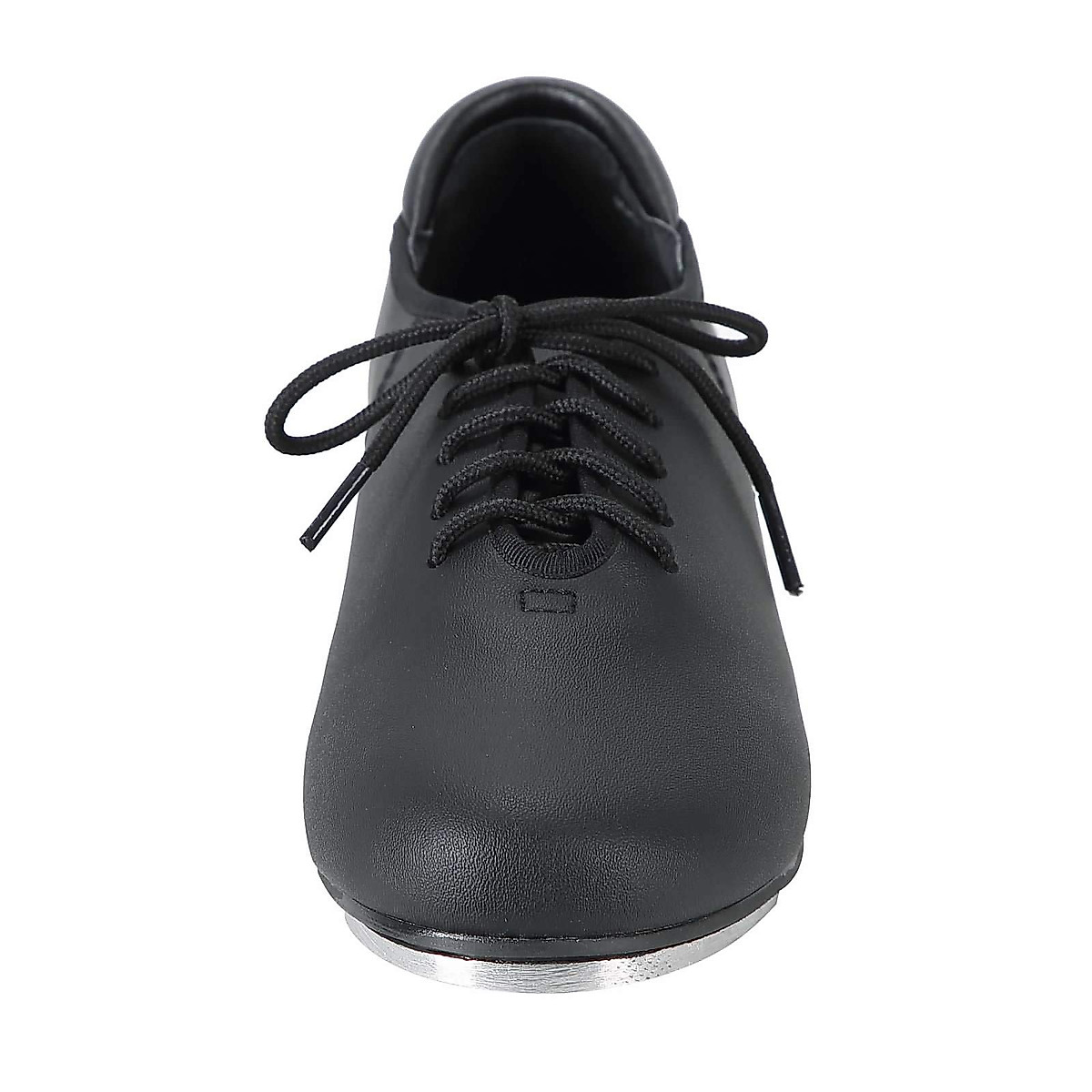 Linodes PU Leather Lace Up Tap Shoe Dance Shoes for Women and Men's Dance Shoes-Black-8M