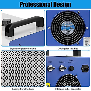 SXYCMY CW-5000 Industrial Water Chiller 7L 1.14HP 2.64gpm Water Cooling System for 40W 50W 60W 70W 80W 90W 100W CO2 Laser Engraving & Cutting Machines,Cools 3868 BTU/Hour