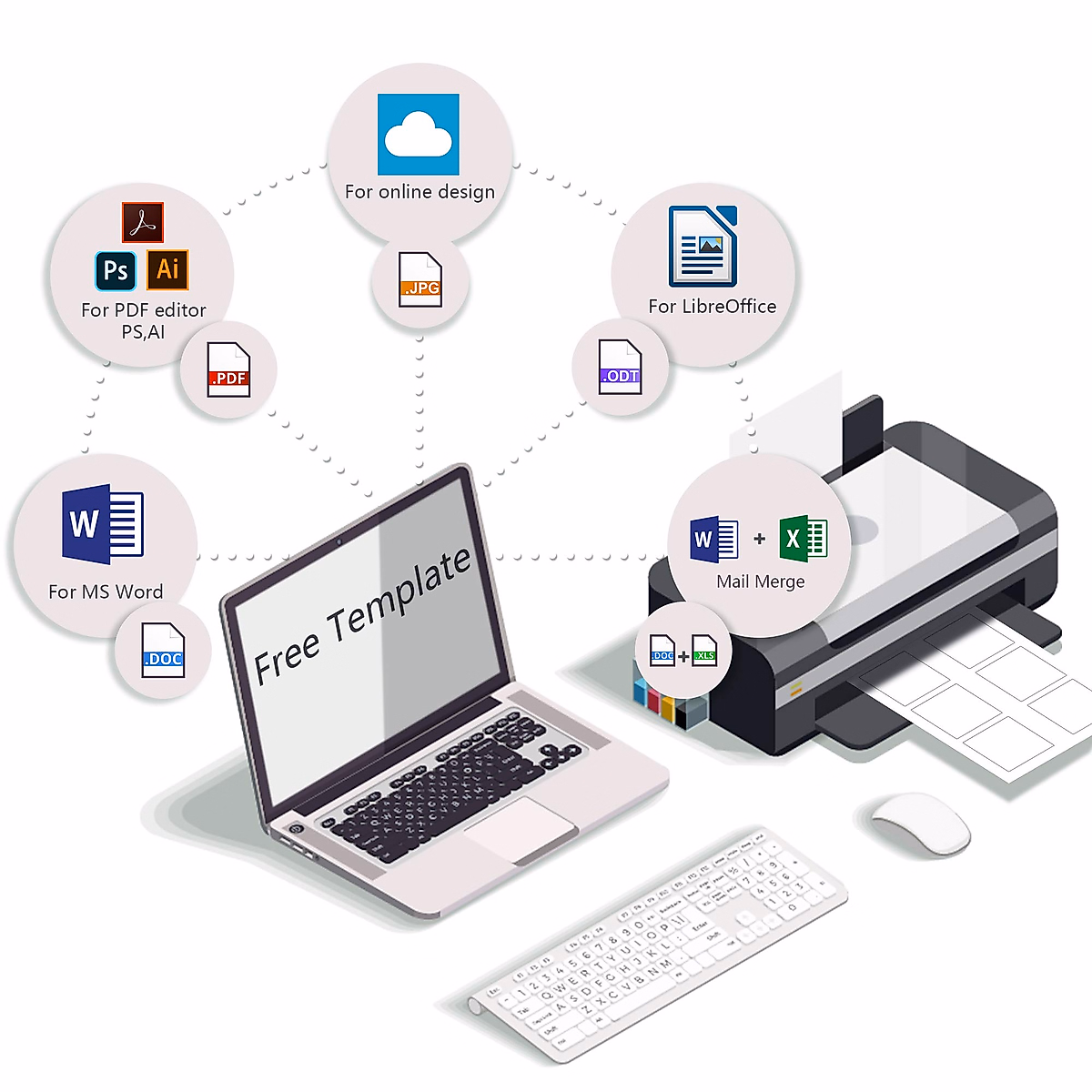 Mr-Label 1" x 2-5/8" Kraft Brown Rectangle Labels – Permanent Adhesive Blank Labels for Inkjet & Laser Printer – for Envelope | Gift Bag | Bottle | Handmade (10 Sheets|300 Labels)