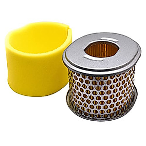 HQRP Filter Element Combo compatible with Honda EG3500 EG3500X EG3500XK1 EN3500 EZ3500 Generator / FR800 Rottotiller, parts 17210-ZE2-505 17210-ZE2-515 17210-ZE2-822 17210-ZE2-821 Replacement