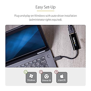 StarTech.com USB 3.0 to HDMI Adapter, USB to HDMI Monitor Converter for Windows, 1080P (No Support for macOS/ChromeOS/Linux)
