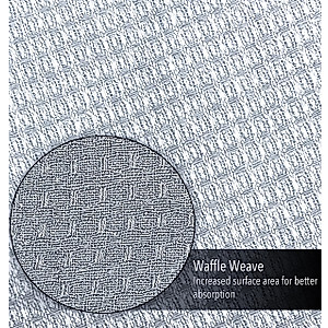 Chardin home Ecofriendly Upcycled Cotton Assorted Waffle Weave Kitchen Towels Set, Grey & White | 18x28 Inch Dish Cloths Set of 6 |Super Absorbent Reusable Ultra Soft Hand and countertop Tea Towels