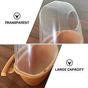 POPETPOP 2pcs Food Water Bird Cup Hooded Bird Cage Plastic Cup Bird Food Bowl Cups Bird Waterer Food Feeder Dispenser