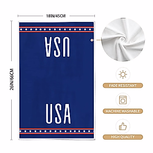 GEEORY Kitchen Towels for 4th of July Decorations Stars and Stripes USA Patriotic Dish Towels 18x26 Inch Ultra Absorbent Bar Drying Cloth Hand Towel for Kitchen Bathroom Party Home Set of 2 GD086