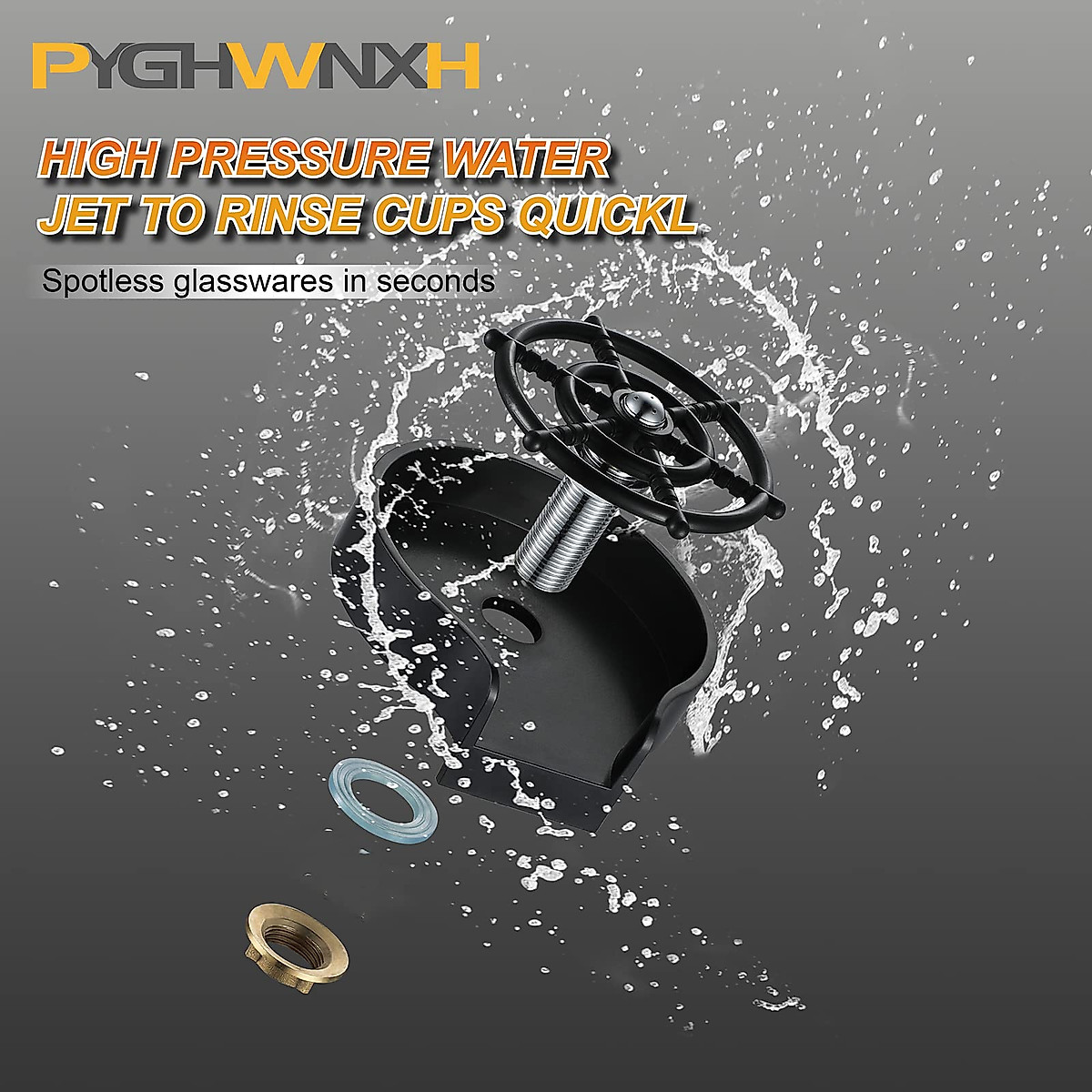 PYGHWNXH Glass Rinser,Kitchen Aink Faucet Bottle Washer, Cleaner Accessories,Quick Rinser for Baby Bottle,Bar Glass Rinser,Kitchen Sink Automatic Flushing Device