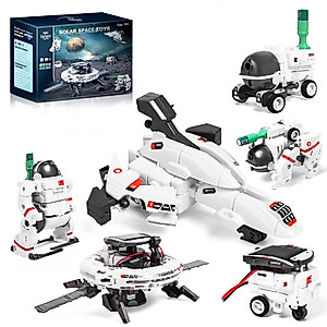 Lehoo Castle STEM Projects for Kids Ages 8-12, Learning & Education Toys, 6 in 1 Solar Robot, Building Kits for Kids, Science Kit, Space Toys, Christmas Birthday Idea Gifts for Teen Boys Girls