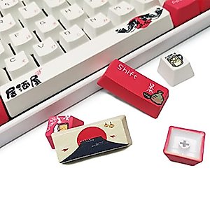 Keycaps PBT Dye Sublimation Upgrade 108 Keycap Set OEM Profile Keycaps Keyset with Puller for Cherry Mx Gateron Kailh Switch Mechanical Keyboard (Izakaya)