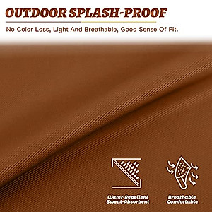 Focuprodu Set of 4 Pack Kitchen Chair Cushions.17x16 Inchs Soft Indoor/Outdoor Chair Cushions for Kitchen Dining Chairs,Office Chair,Removable and Replaceable Outdoor Seat Cushions. (Coffee)