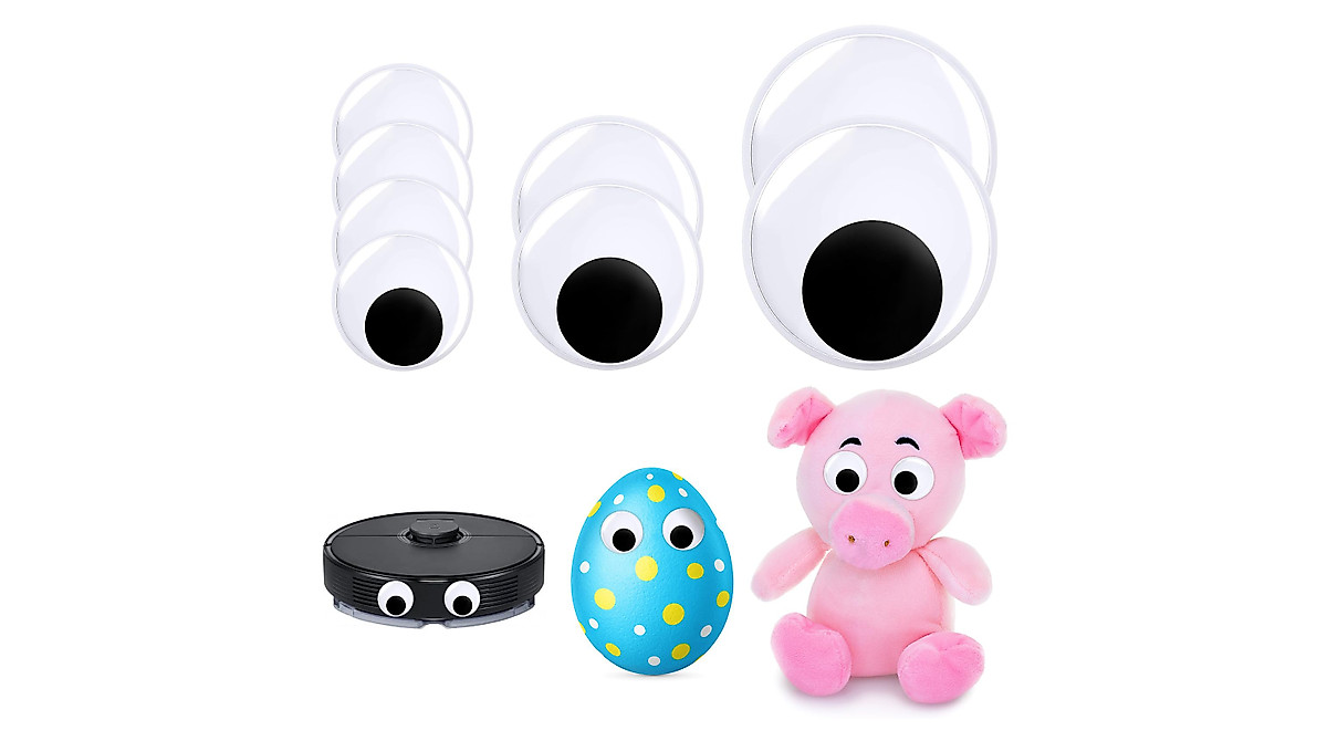 Giant Googly Eyes 16-Piece Set | Self-Adhesive & Fun Craft Supplies