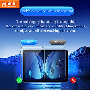 seninhi [2Pack for Apple ipad 10th generation Screen Protector 2 Pack Tempered Glass Screen Protector HD [With Easy Installation Frame] [9H Hardness] [Anti-Scratch] [Bubble Free]-Clear