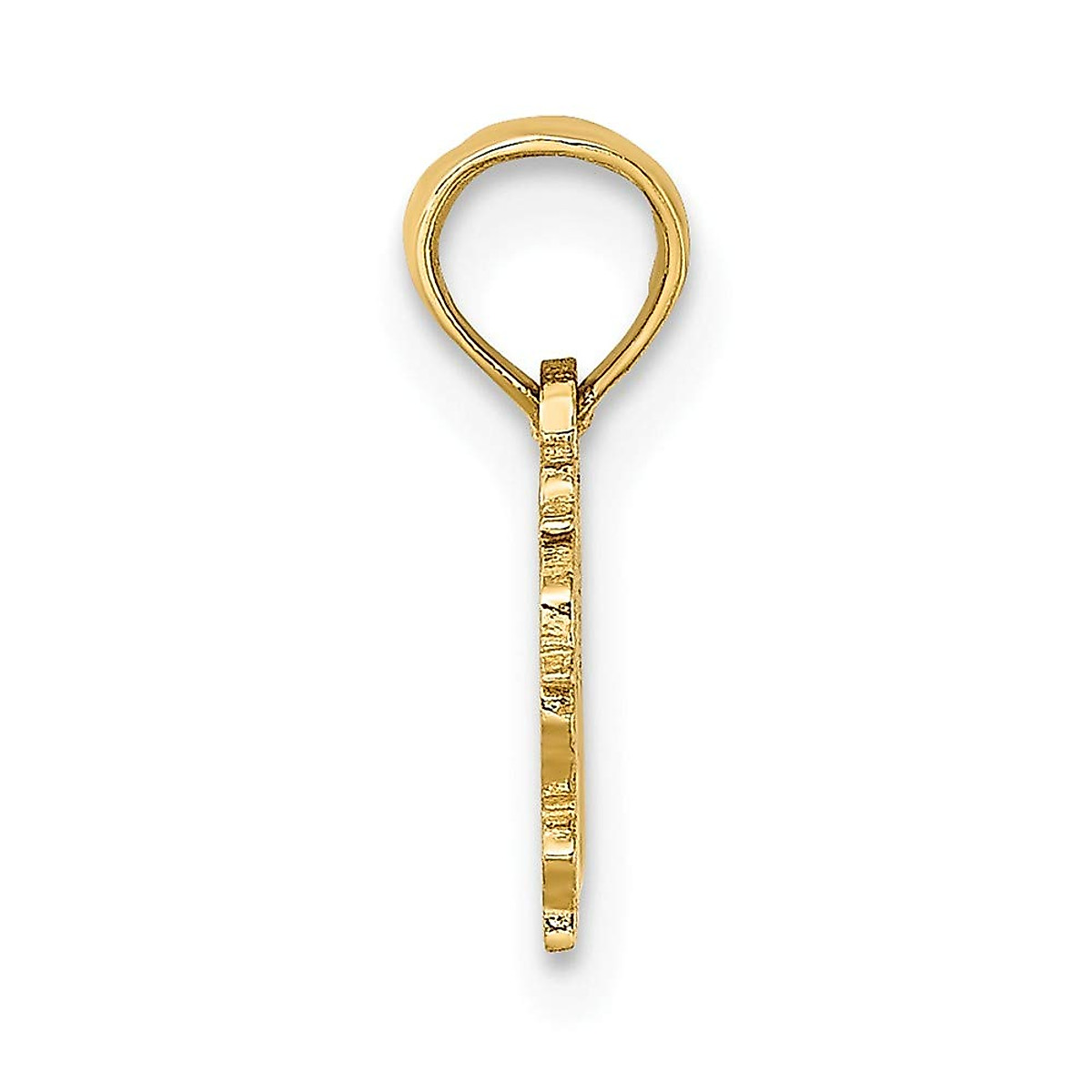 Solid 14k Yellow Gold 100% Virgo Charm Pendant - 11mm x 14mm