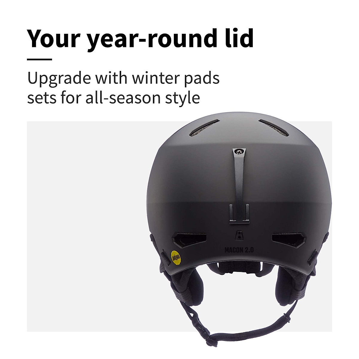 Bern Macon 2.0 Adult Multisport Helmet for Bike, Skateboard, Scooter (Matte Black, Medium)