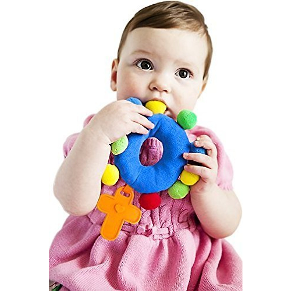Sacred Heart Toys Baby Rosary My First Rosary™, Plush Marian Blue Rattle
