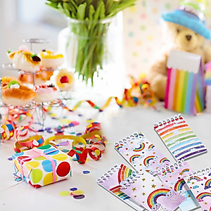 24 Pcs Mini Rainbow Notebook Party Favors Rainbow Mini Notepads 2.36 x 3.94 Inch Rainbow Spiral Notebook Bound Memo Note Books for Kids Back to School Office