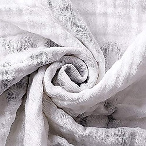 YLOVAN Baby Muslin Swaddle Blankets - ‘Child of God’ Quote - Christening, Baptism, Baby Shower, Godchild Gift for Newborn Boys and Girls (White, 47"x47")