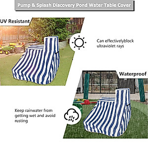 Sobana Kids Water Table Cover for Step 2 Pump & Splash Discovery Pond Water Table,Waterproof Dust Proof Anti-UV Outdoor Kids Water Sensory Table Pool Cover(Cover only,Blue)