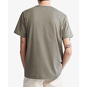Calvin Klein Men's Smooth Cotton Solid Crewneck T-Shirt, Dusty Olive, Large