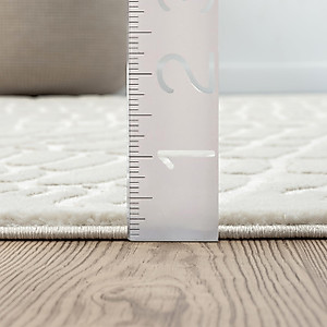 Abani Cream Area Rug for Living Room, Bedroom - Pebble Pattern - 8 x 10 - Durable & Easy to Clean