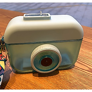 Cute Water Bottles with Straws, Creative Kawaii Camera-Shaped Straw Cups, Kawaii Water Leak Proof Bottles, BPA-Free Water Cup for Adult Kids Outdoor Camping Sports Travel, Gifts from Daughter and Son