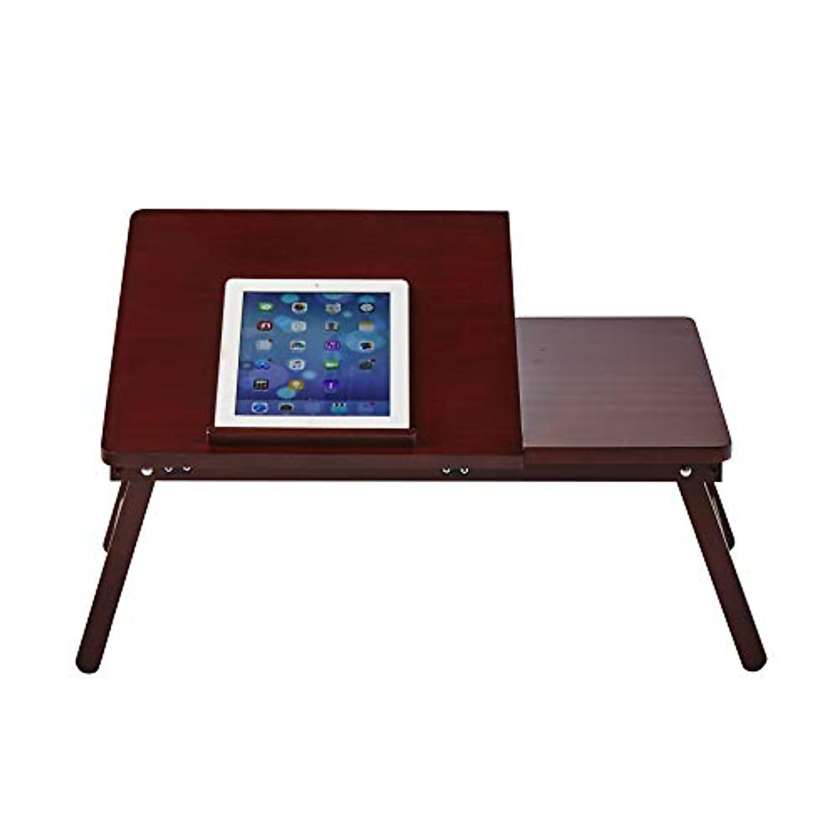 Amazon Basics Portable Lap Desk with Adjustable Lift Top for Laptops and Reading - Espresso Finish
