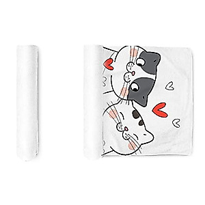 My Little Nest Draw Couple Love of Cat Hand Towels Soft Bath Towel Absorbent Kitchen Fingertip Towel Quick Dry Guest Towels for Bathroom Gym Spa Hotel and Bar 30 x 15 Inch