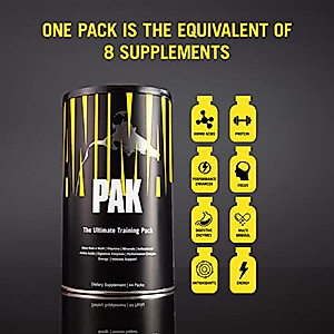Animal Pak - Convenient All-in-One Vitamin & Supplement Pack - Zinc, Vitamins C, B, D, Amino Acids And More - Sports Nutrition Performance Multivitamin For Women & Men - 44 Count
