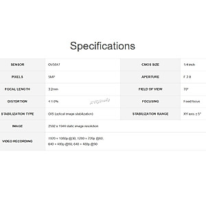 OV5647 5MP 1080P HD Video Dual-axis Optical Image Stabilization Camera Module for Raspberry Pi 4 3 Zero/Zero 2 W and CM3/3+/4 @XYGStudy (OV5647-70 5MP OIS Camera)