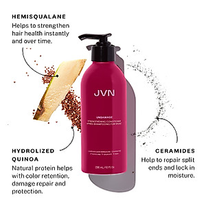 JVN Undamage Strengthening Conditioner, Reparative Conditioner for Dry Hair, Smooths Strands and Repairs Hair, Sulfate Free (10 Fl Oz)